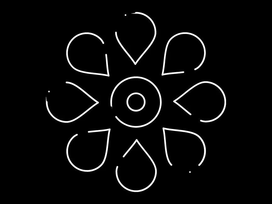 Free Simple Black Flower Logo Template Vector Download | Logowik