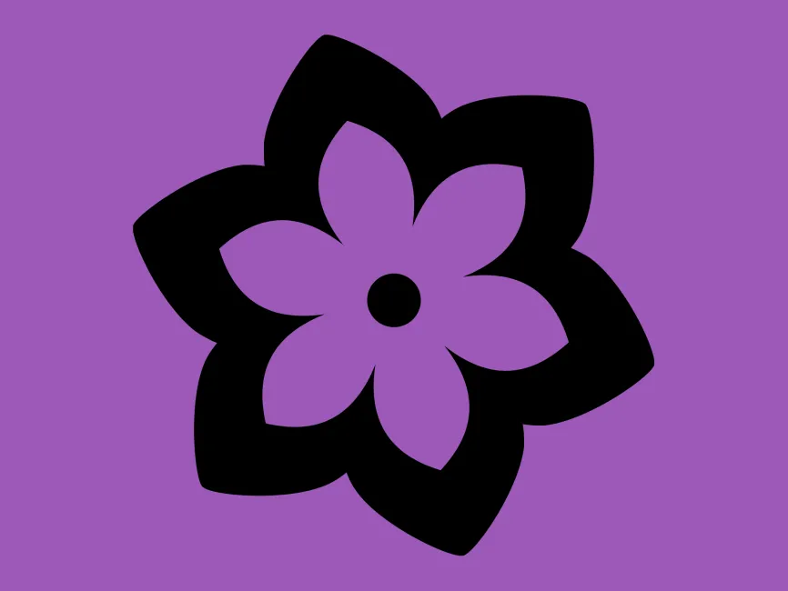 Six Petal Flower Silhouette Logo Template Vector Image Download | Logowik