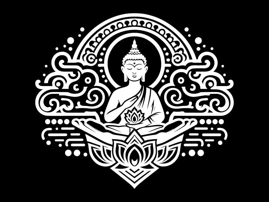 Free SVG Buddha Illustration Design Logo Template PNG vector in SVG ...