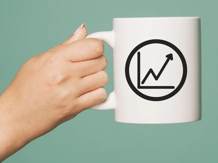 Growing Trend Sign in Circle Logo Template PNG vector in SVG, PDF, AI ...