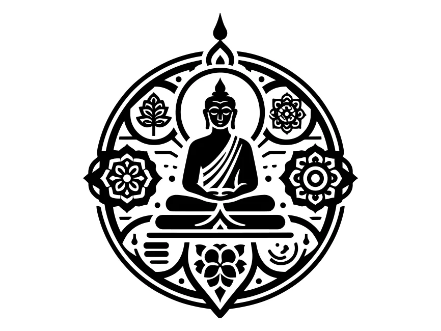 SVG Decorative Buddha Design Logo Template PNG vector in SVG, PDF, AI ...