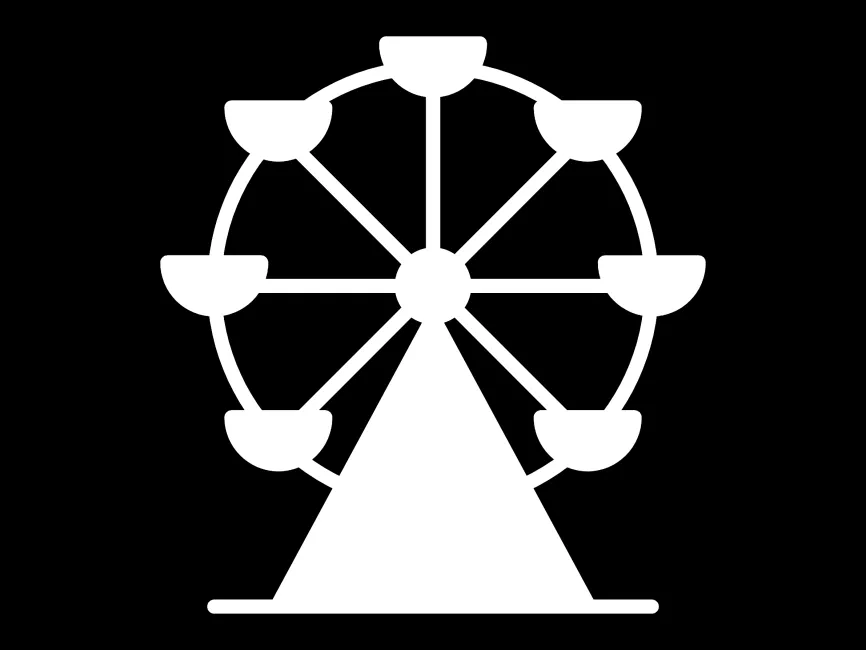 SVG Ferris Wheel Shape Logo Template PNG vector in SVG, PDF, AI, CDR format