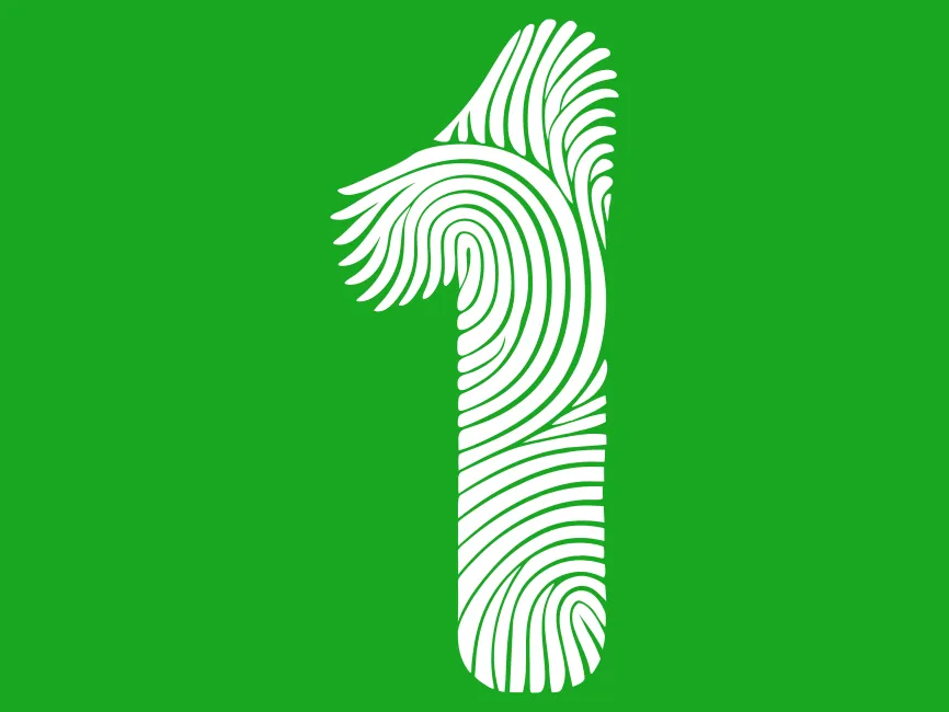 SVG Fingerprint Formed Green Number One Logo Template PNG vector in SVG ...