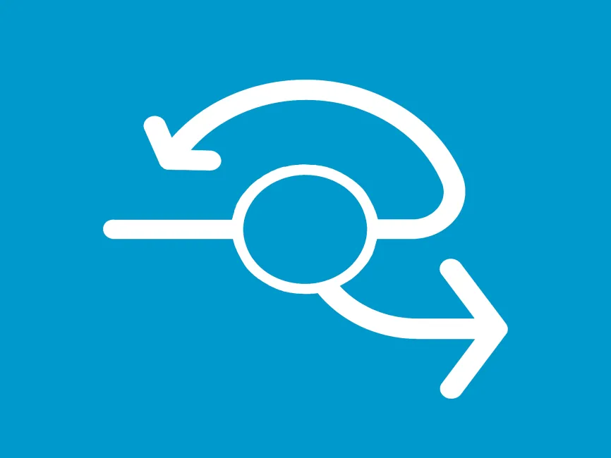 Abstract Right Left Methodology Arrow with Circle Icon Vector File ...