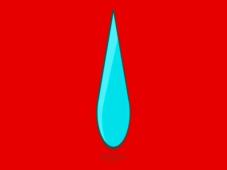 Water Drop Emoji Icon PNG vector in SVG, PDF, AI, CDR format