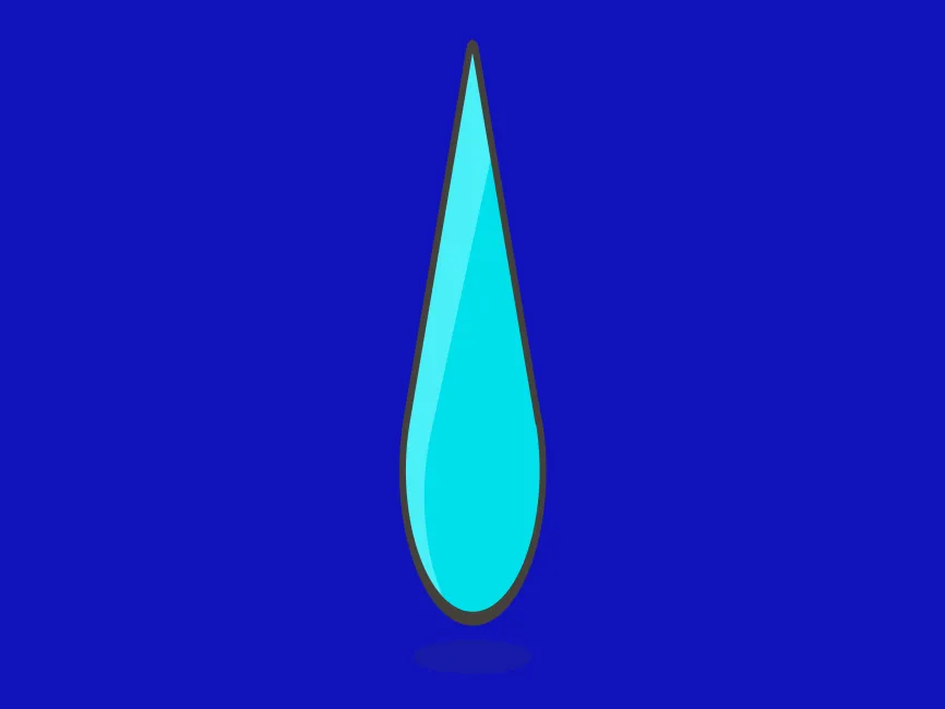 Water Drop Emoji Icon PNG vector in SVG, PDF, AI, CDR format