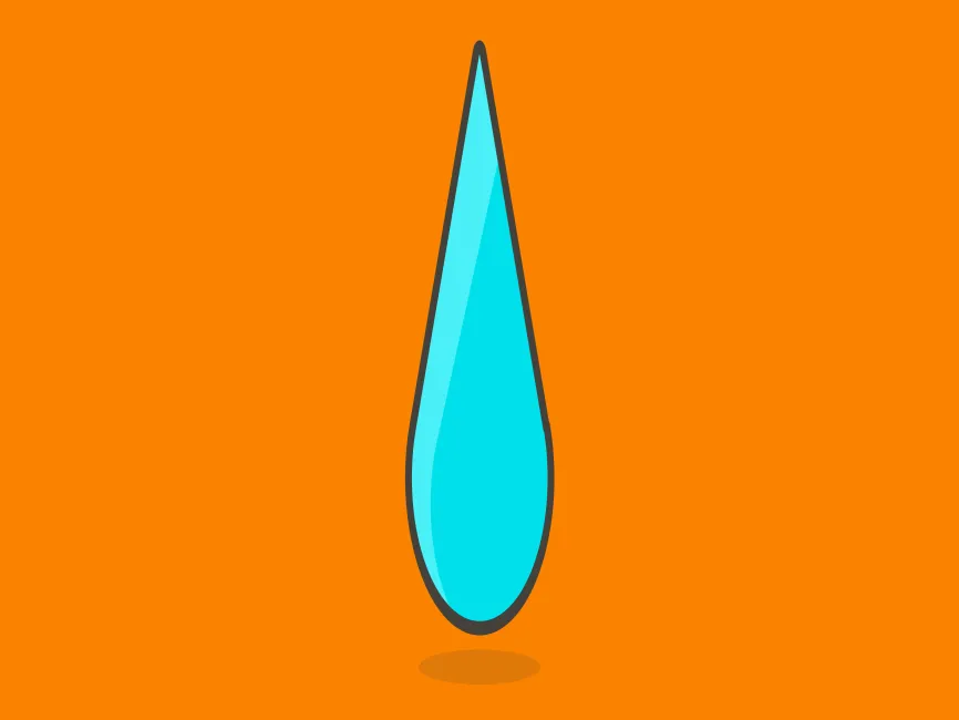 Water Drop Emoji Icon PNG vector in SVG, PDF, AI, CDR format