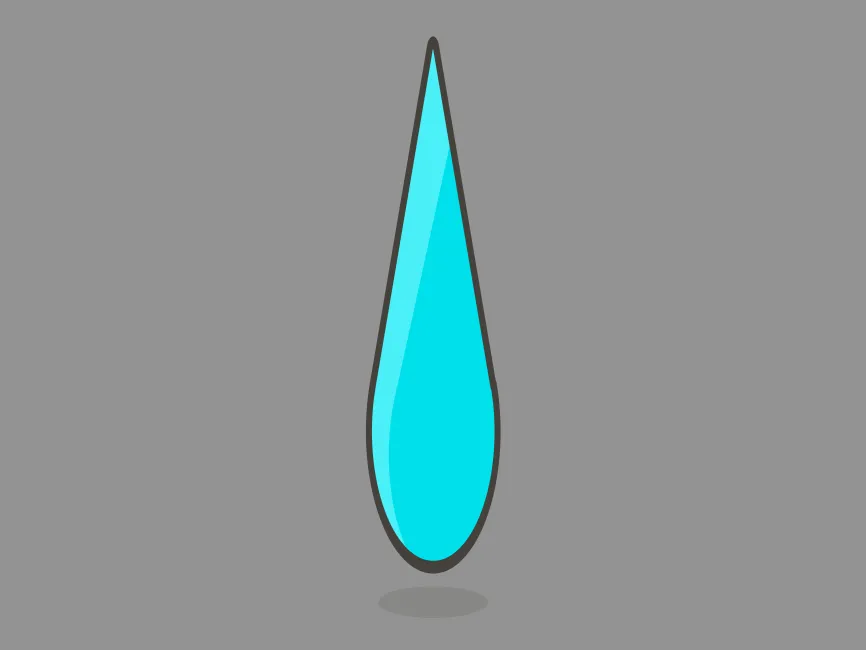 Water Drop Emoji Icon PNG vector in SVG, PDF, AI, CDR format