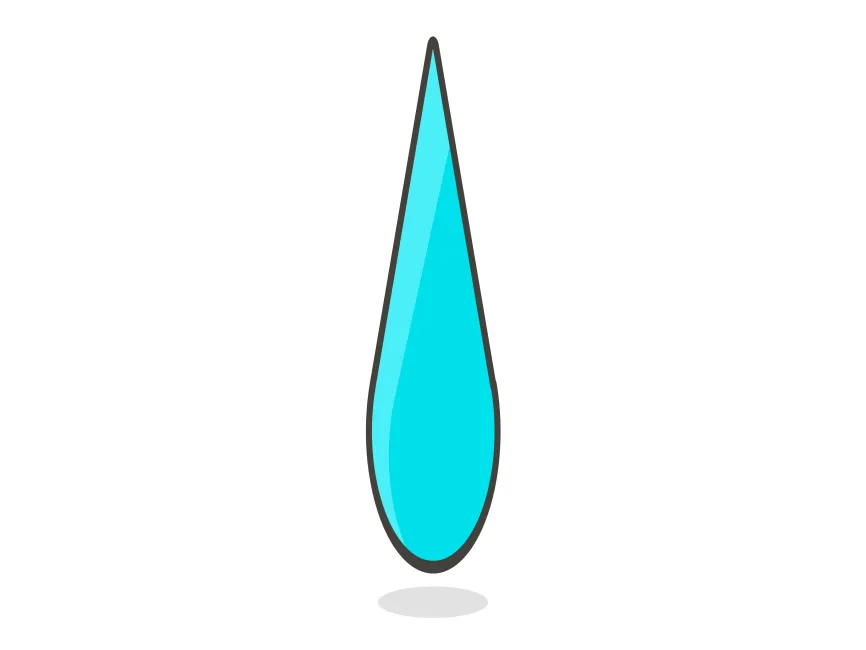 Water Drop Emoji Icon PNG vector in SVG, PDF, AI, CDR format